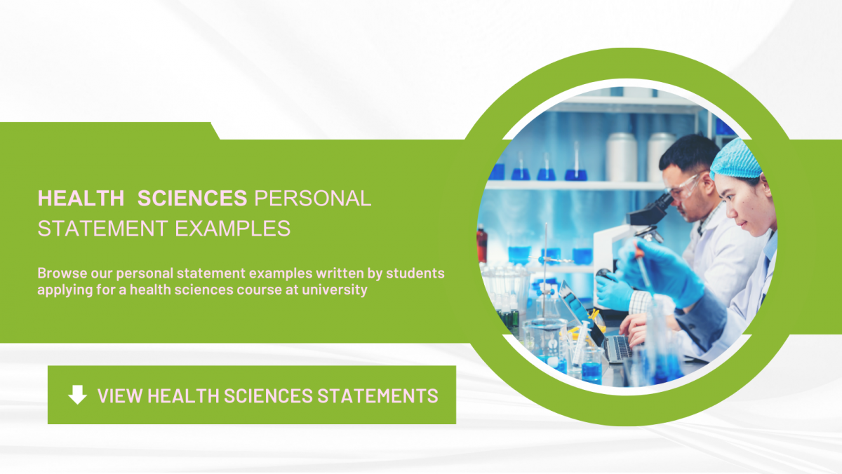 Health Sciences Personal Statement Examples | Studential.com